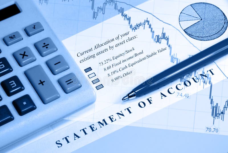 Asset Statement in Blue Mood Stock Image - Image of finance, recession ...