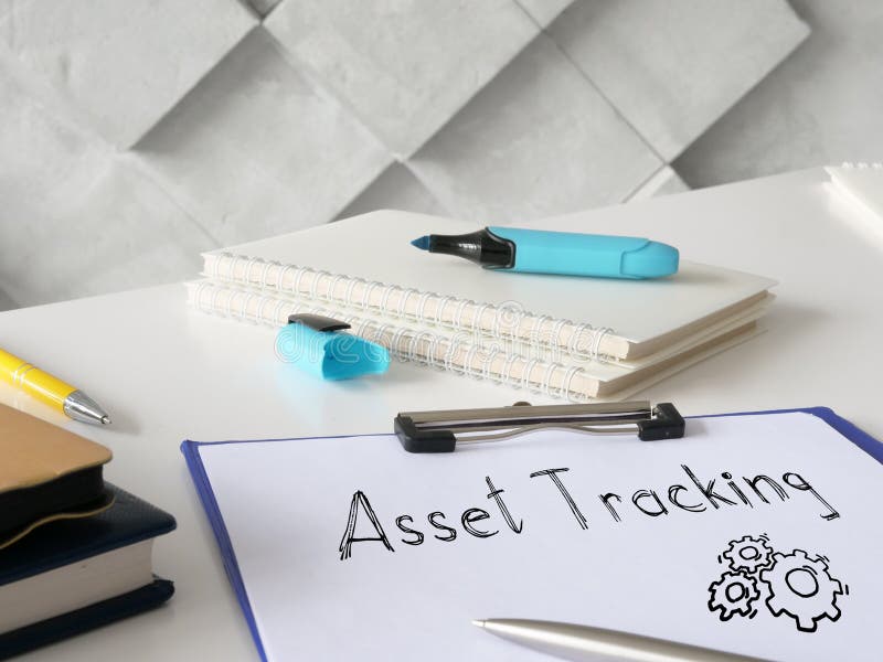 Asset Tracking is Shown on the Photo Using the Text Stock Photo - Image ...