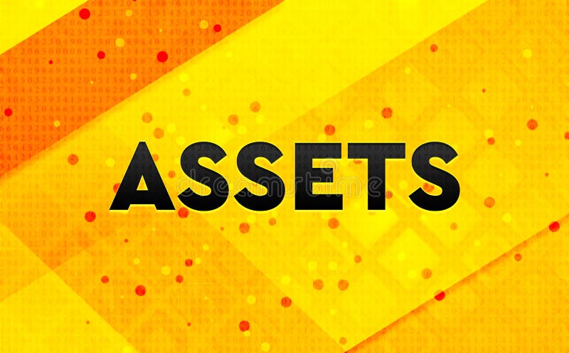 Assets Abstract Digital Banner Yellow Background Stock Illustration ...
