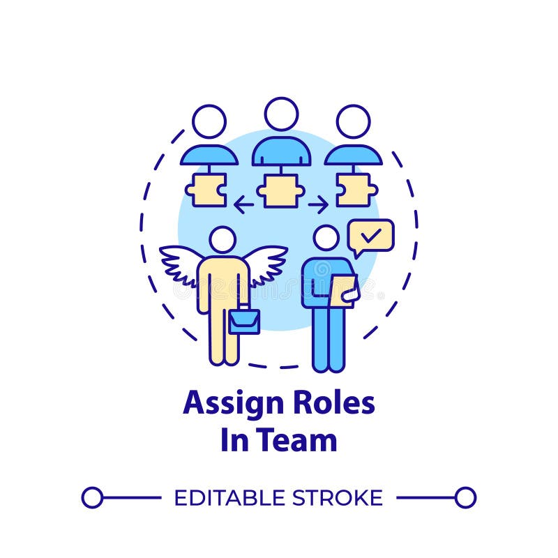 Assign Roles in Team Multi Color Concept Icon Stock Vector ... Assign Roles in Team Multi Color Concept Icon Stock Vector ...