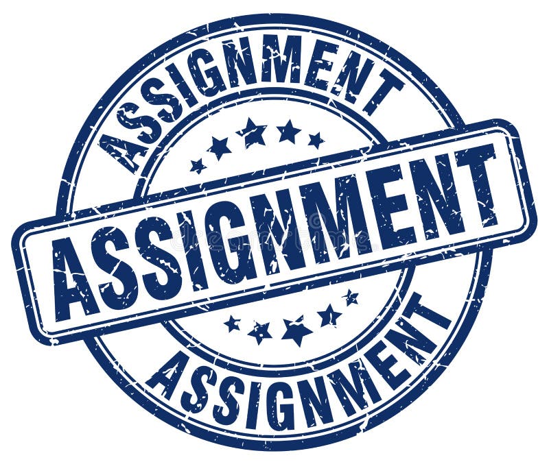 Assignment Blue Grunge Round Vintage Stamp Stock Vector - Illustration ...