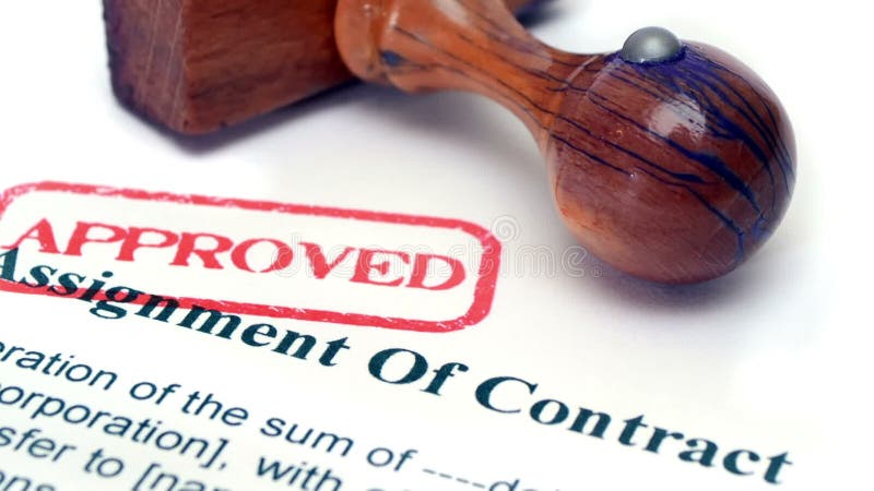 Assignment of Contract Stamp Approved Stock Footage - Video of exchange ...