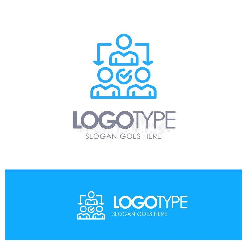 Assignment, Delegate, Delegating, Distribution Blue OutLine Logo with ... Assignment, Delegate, Delegating, Distribution Blue OutLine Logo with ...