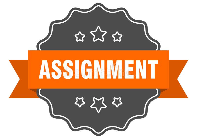 Assignment label stock vector. Illustration of label - 194899970