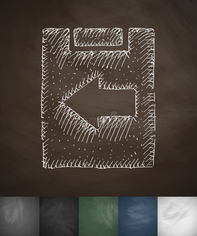 Assignment Return Icon. Hand Drawn Vector Illustration Stock Vector ...