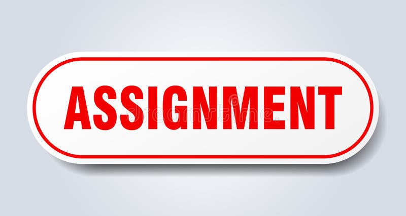 Assignment sticker. stock vector. Illustration of sign - 197145567