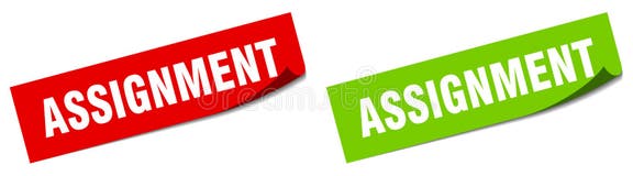 Assignment Sticker. Assignment Sign Set Stock Vector - Illustration of ...