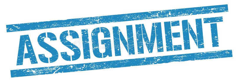 ASSIGNMENT Text on Blue Grungy Rectangle Stamp Stock Illustration ...