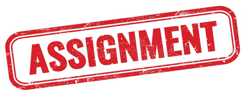 ASSIGNMENT Text on Red Grungy Stamp Stock Illustration - Illustration ...