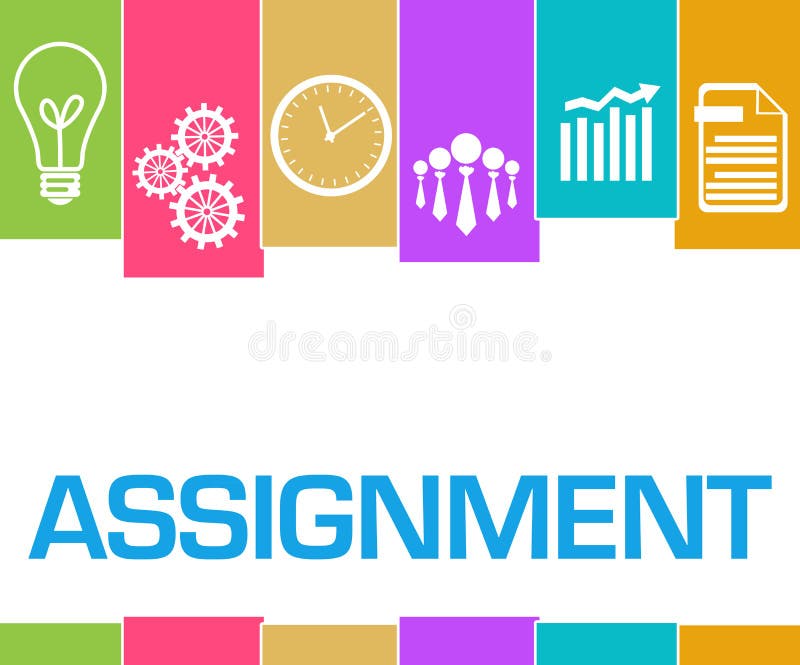 Assignment Colorful Graphical Bar Stock Illustration - Illustration of ...