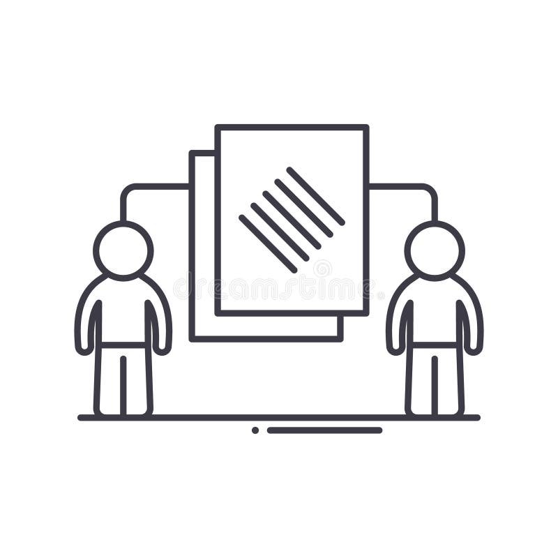 Assignments Icon, Black Vector Sign with Editable Strokes, Concept ...