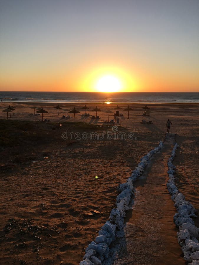 Assila stock photo. Image of sunset, north, beach, morroco - 74862332