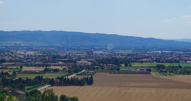 Assisi landscape. stock image. Image of church, countryside - 50909981