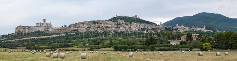 Assisi landscape stock image. Image of cathedral, cityscape - 76507191