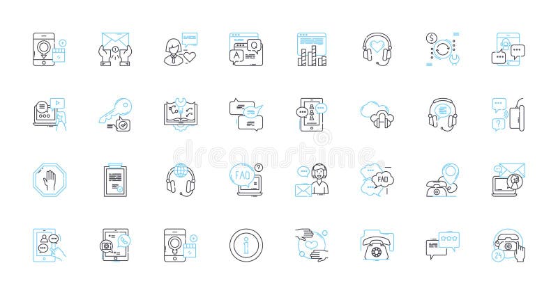 Assist Facilitate Linear Icons Set. Help, Support, Aid, Simplify ... Assist Facilitate Linear Icons Set. Help, Support, Aid, Simplify ...