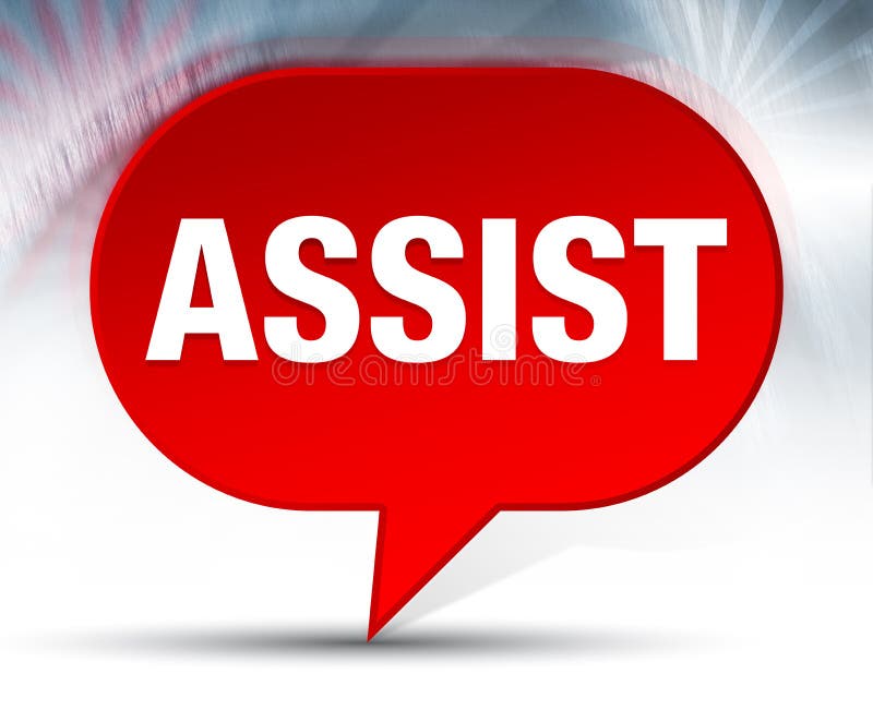 Assist Red Bubble Background Stock Illustration - Illustration of abet ...