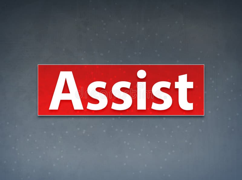 Assist Red Banner Abstract Background Stock Illustration - Illustration ...
