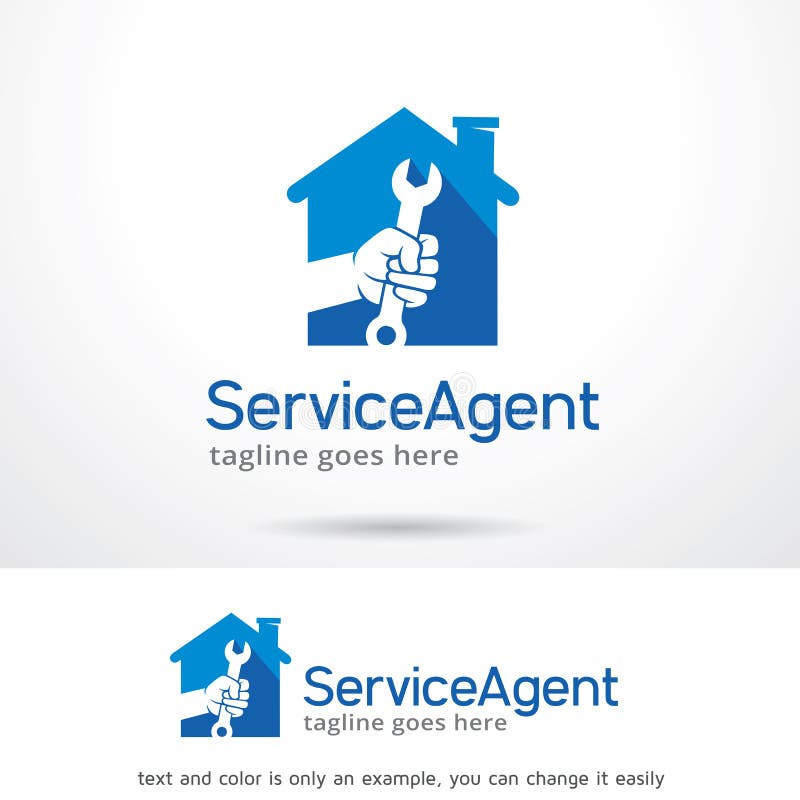 Assista L'agente Logo Template Design Vector Illustrazione Vettoriale ...