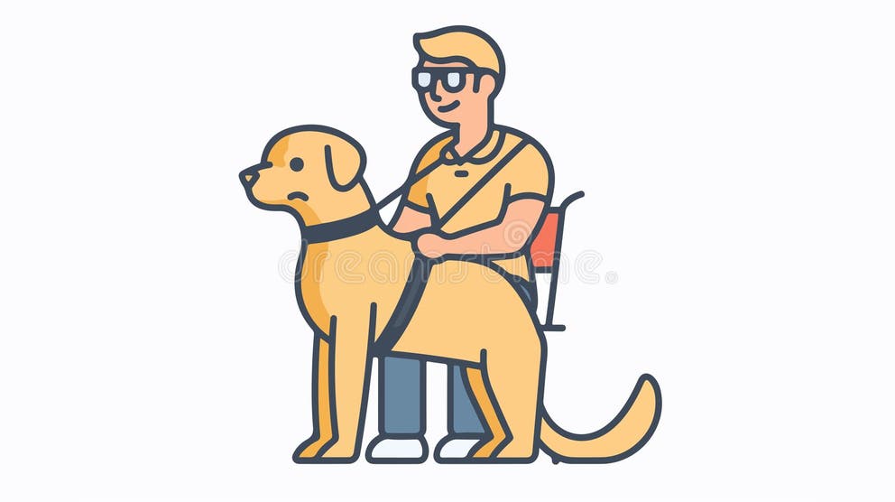 Assistance Dog Icon for Disability Related Concepts Stock Vector ...