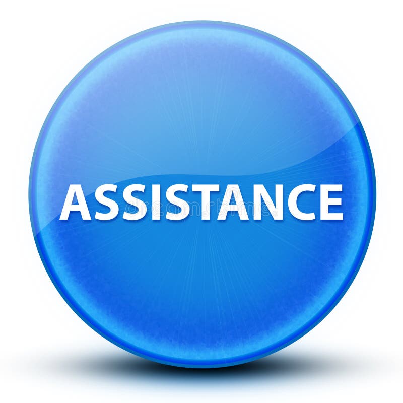 Assistance Eyeball Glossy Elegant Blue Round Button Abstract Stock ...