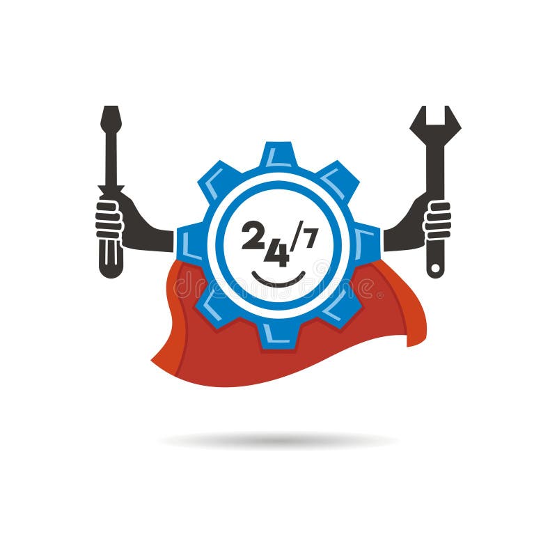 Assistance Gear Logo Vector Stock Vector - Illustration of character ...