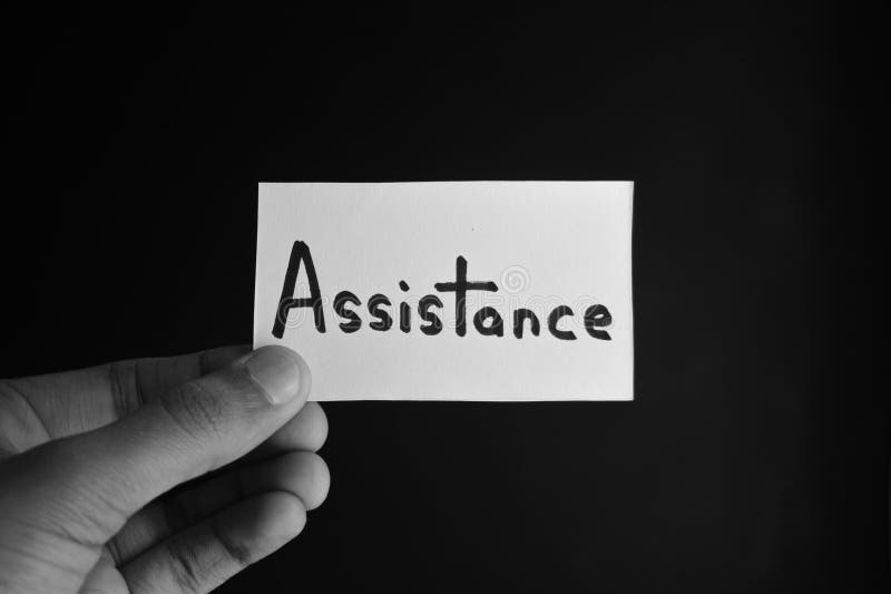 ASSISTANCE stock image. Image of idea, message, hand - 373577209