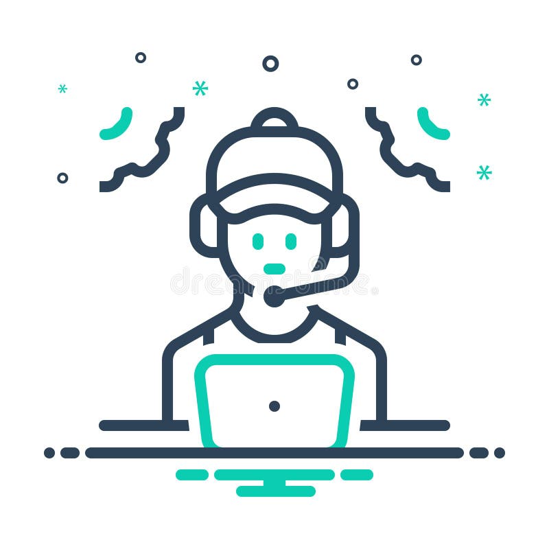 Mix Icon for Assistance, Call Center and Help Stock Vector ...