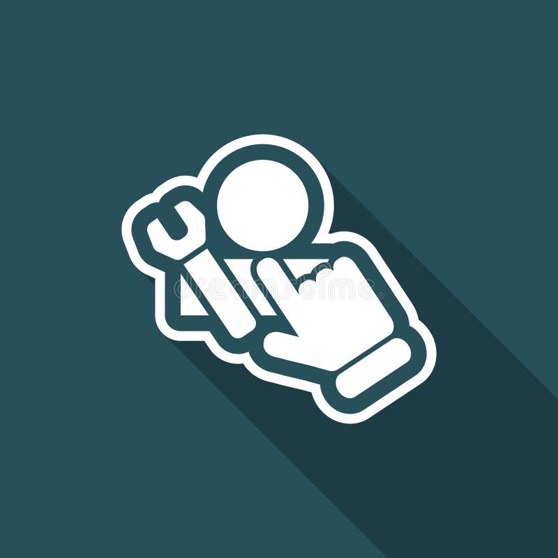 Assistance icon stock vector. Illustration of button - 118521236