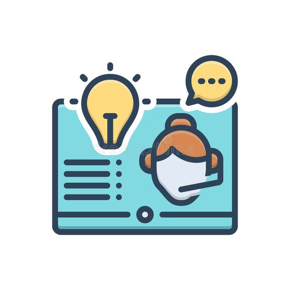 Color Illustration Icon for Assistance, Help and Helpful Stock ...