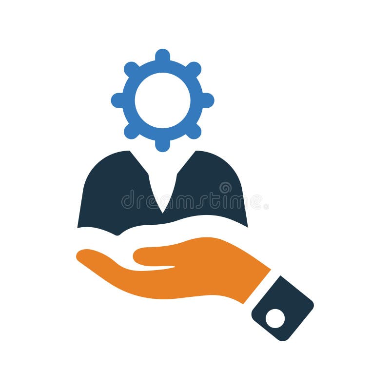 Assistance Icon or Logo Line Art Style. Stock Vector - Illustration of ...