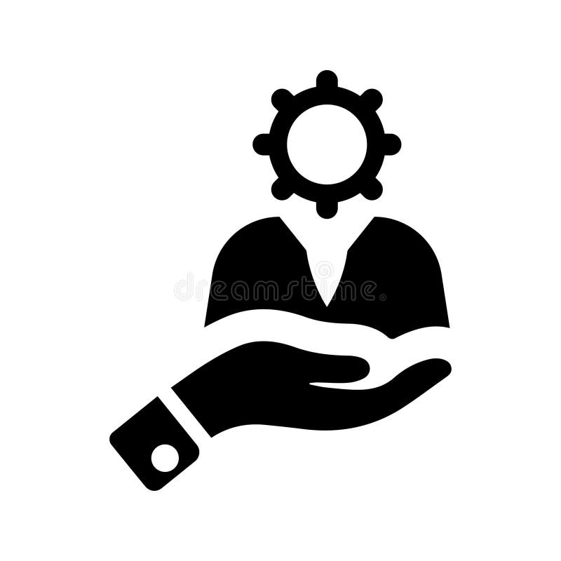 Assistance Icon or Logo Line Art Style. Stock Vector - Illustration of ...