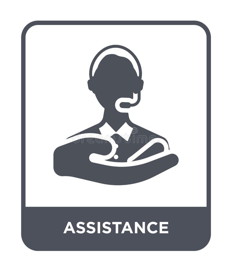 Assistance Icon in Trendy Design Style. Assistance Icon Isolated on ... Assistance Icon in Trendy Design Style. Assistance Icon Isolated on ...