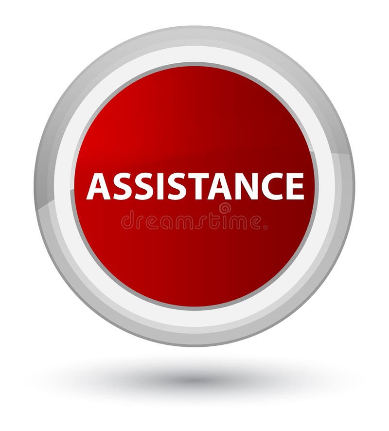 Assistance Prime Red Round Button Stock Illustration - Illustration of ...