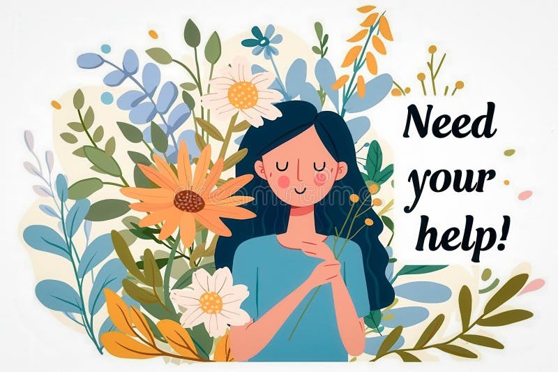 Assistance Request Illustration - Need Your Help Design Stock Photo ...
