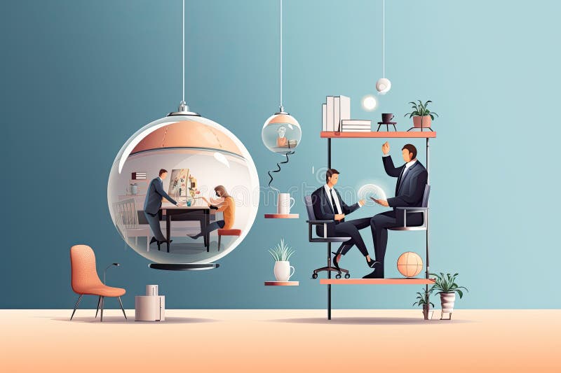 Assistance and Support in Business Sphere. Office Lifestyle, AI ...