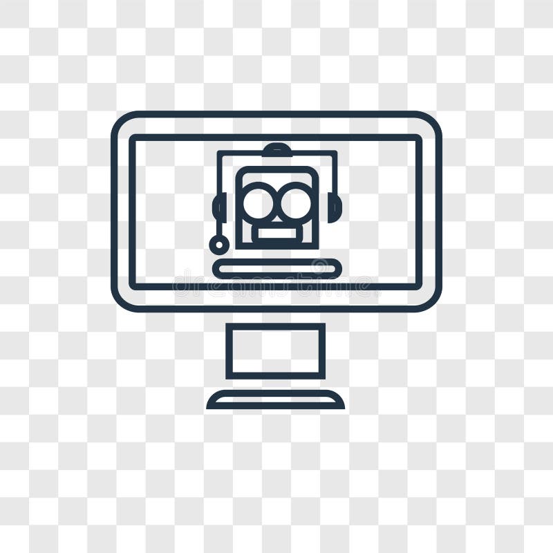 Assistant Concept Vector Linear Icon Isolated on Transparent Background ...