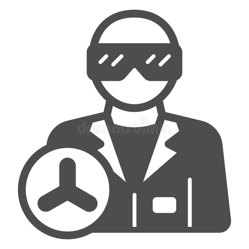 Assistant with Eyeglasses Solid Icon, Clinical Research Concept. Vector ...