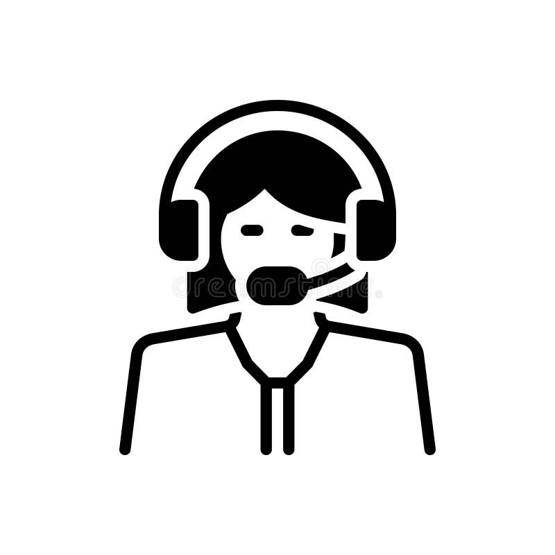 Black Solid Icon for Assistant, Subsidiary and Auxiliary Stock Vector ...