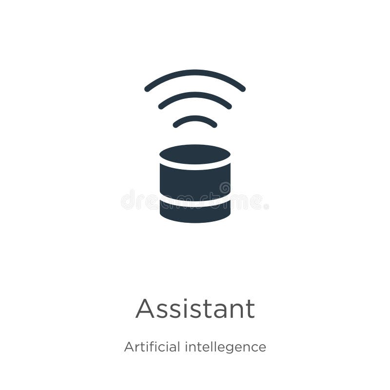 Assistant Icon Vector. Trendy Flat Assistant Icon from Artificial ...