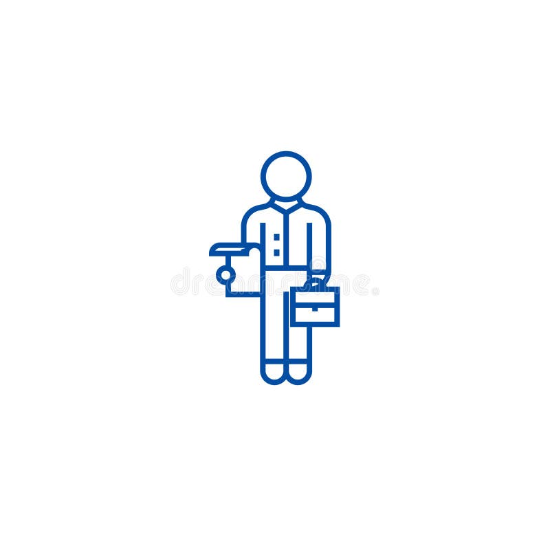 Assistant Line Icon Concept. Assistant Flat Vector Symbol, Sign ...
