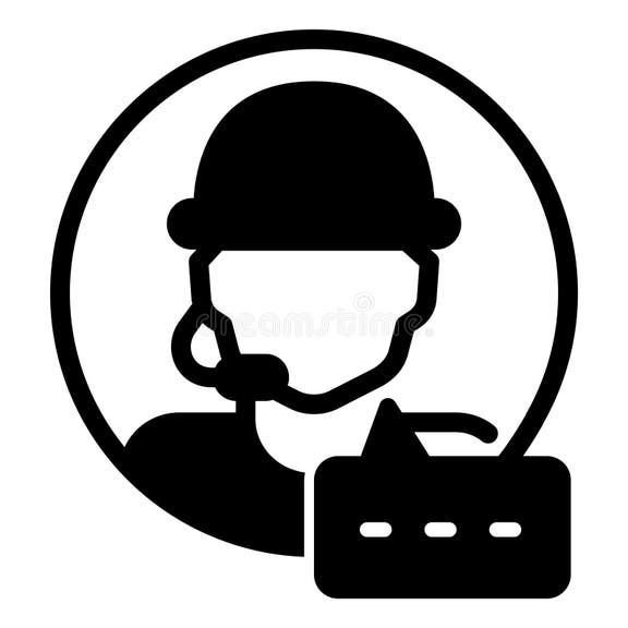 Assistant Man with Microphone and Dialog Solid Icon, Neural Dataset ...