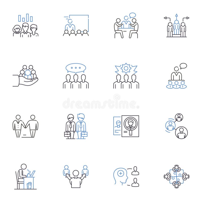 Assistant Line Icons Collection. Efficiency, Supportive, Productivity ...