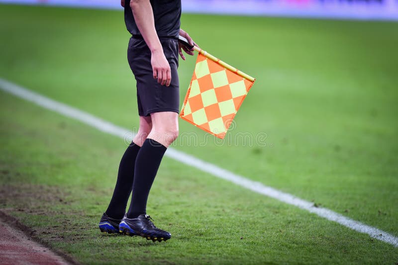 Assistant Referee during Soccer Match Stock Image - Image of game ...
