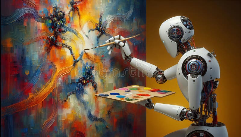 Assistant Robots, Image Generated Using AI Stock Image - Image of ...