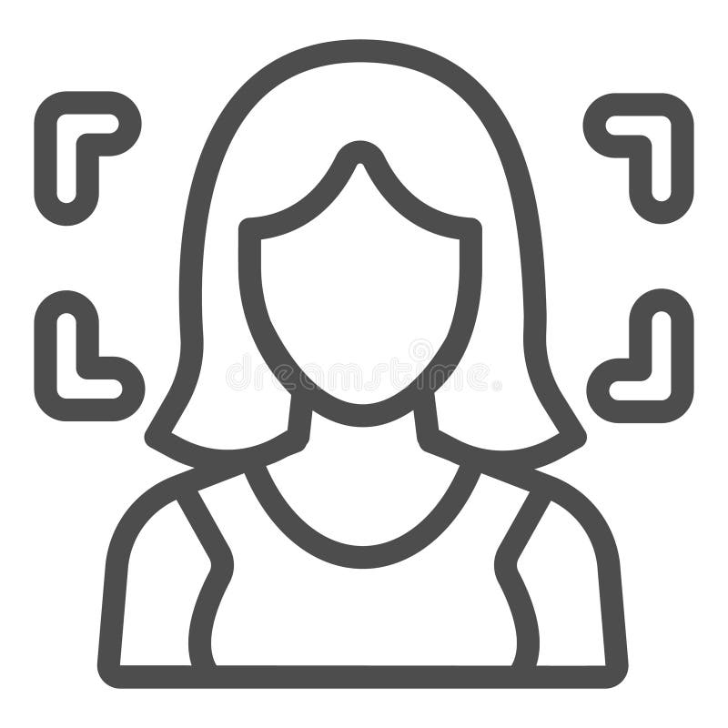 Assistant Woman Identity Line Icon, Neural Network Concept. Vector ...