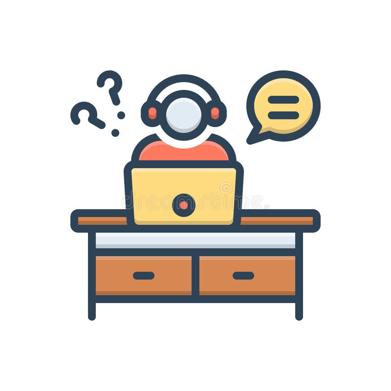 Color Illustration Icon for Assisted, Helper and Subsidiary Stock ...