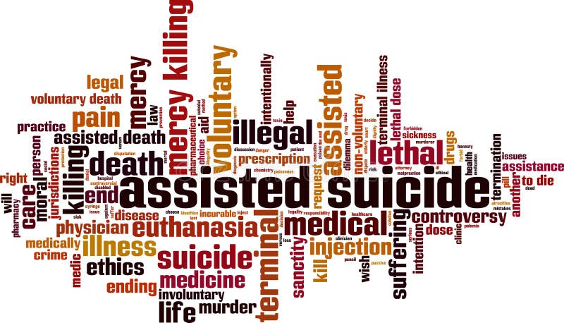 Assisted Suicide Word Cloud Stock Vector - Illustration of sanctity ...