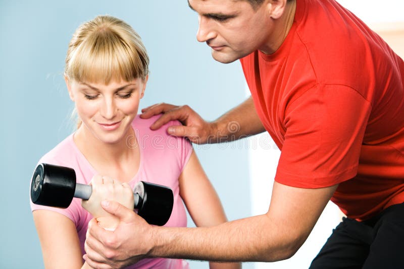 Assisting stock image. Image of closeup, muscles, looking - 5500719