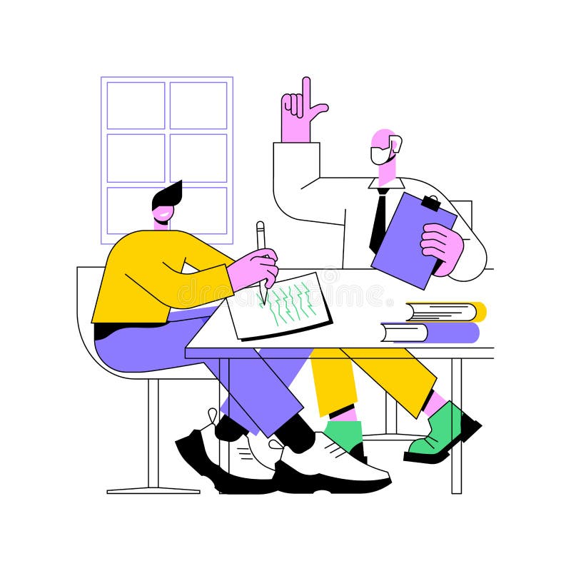 Assisting with Theory Isolated Cartoon Vector Illustrations. Stock ... Assisting with Theory Isolated Cartoon Vector Illustrations. Stock ...
