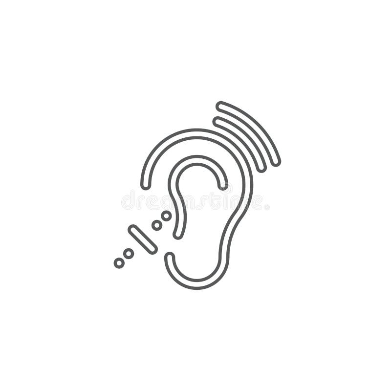 Assistive Listening Systems Symbol. Deafness Vector Icon Isolated on ...
